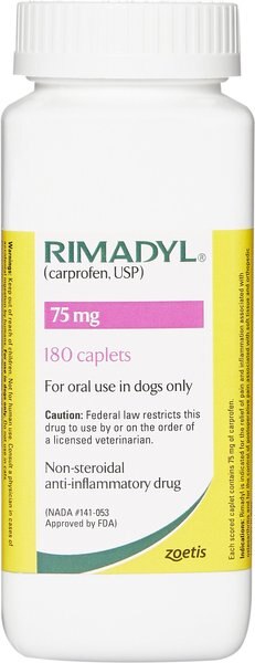 RIMADYL (Carprofen) Caplets for Dogs, 75-mg, 1 caplet - Chewy.com