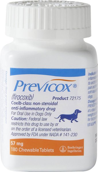 PREVICOX (Firocoxib) Chewable Tablets for Dogs, 57-mg, 1 tablet - Chewy.com