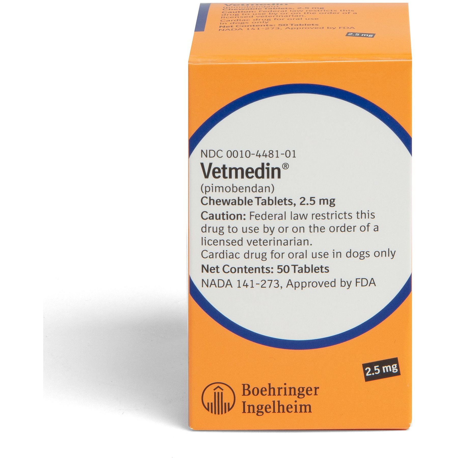 VETMEDIN (pimobendan) Chewable Tablets for Dogs, 50 tablets, 2.5-mg ...