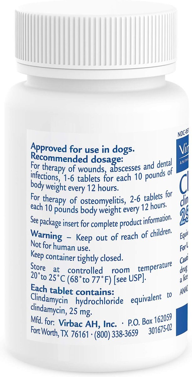 CLINTABS (Clindamycin HCl) Tablets for Dogs, 25-mg - Easy Refills ...