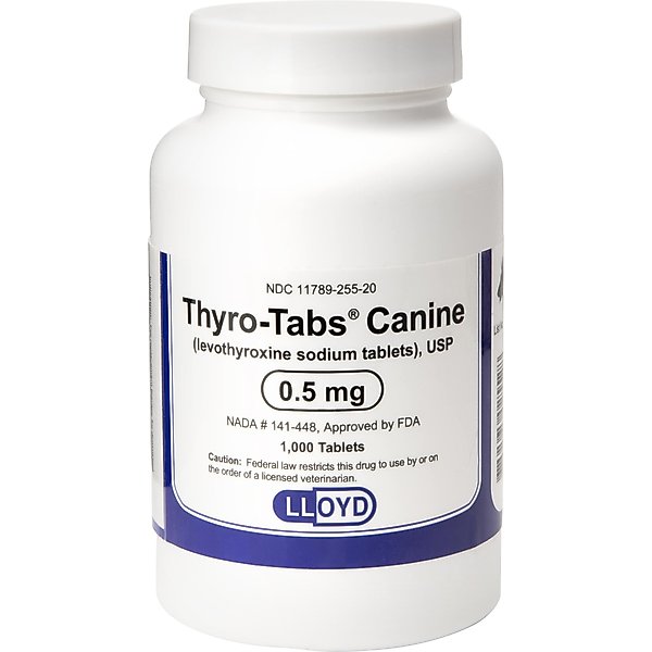 THYRO-TABS (Levothyroxine Sodium) Tablets, 0.5-mg, 1 tablet - Chewy.com