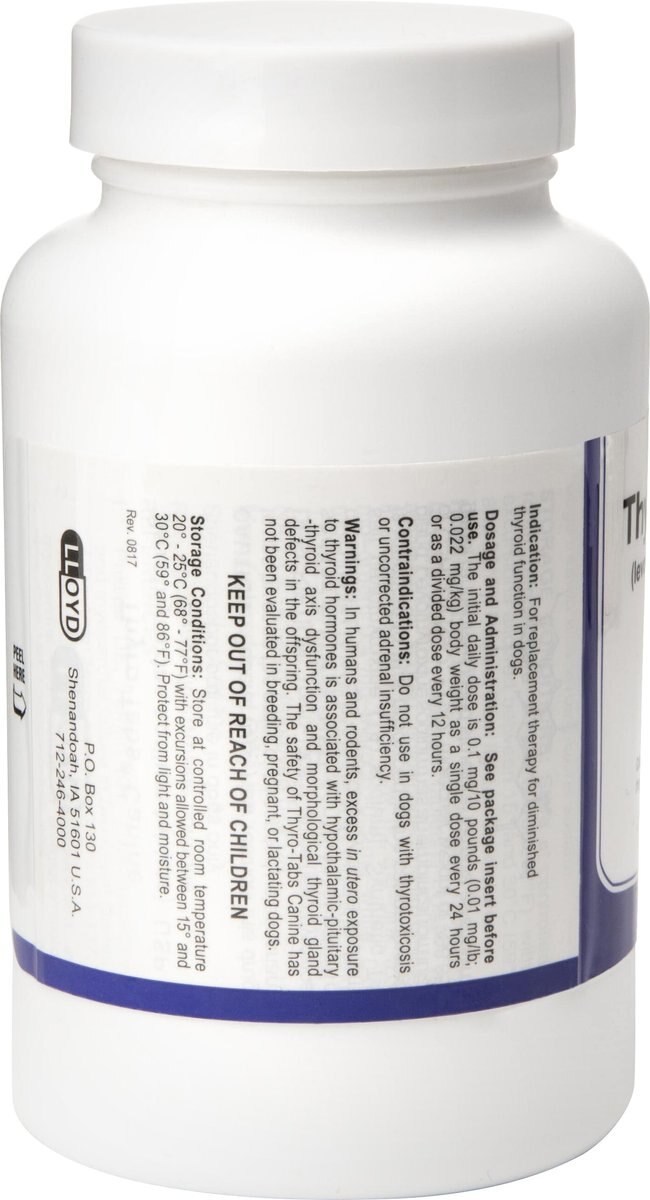 THYRO-TABS (Levothyroxine Sodium) Tablets, 0.6-mg, 1 tablet - Chewy.com