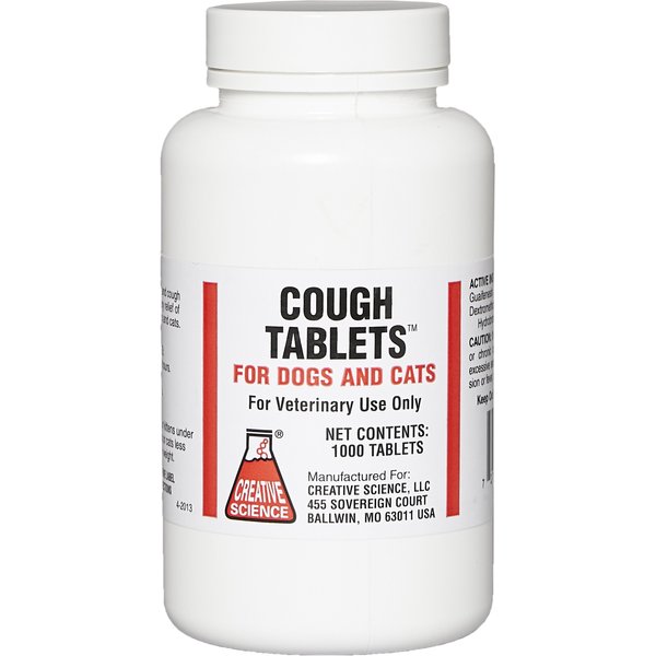CREATIVE SCIENCE Cough Tablets for Dogs & Cats, 1 tablet - Chewy.com