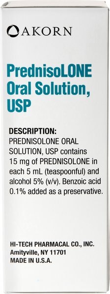 Discontinued - PREDNISOLONE (Generic) Oral Solution, 15 mg/5 mL (3mg/mL ...