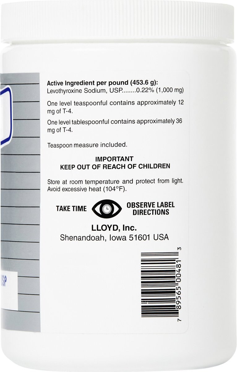 THYRO-L (levothyroxine sodium) Powder for Horses, 1-lb - Chewy.com