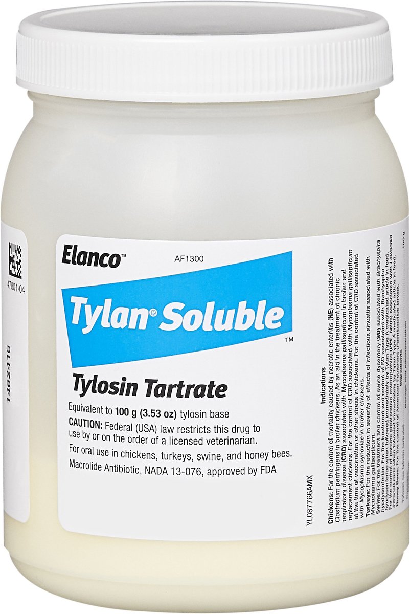 TYLAN (tylosin tartrate) Soluble Powder, 100-gm - Chewy.com