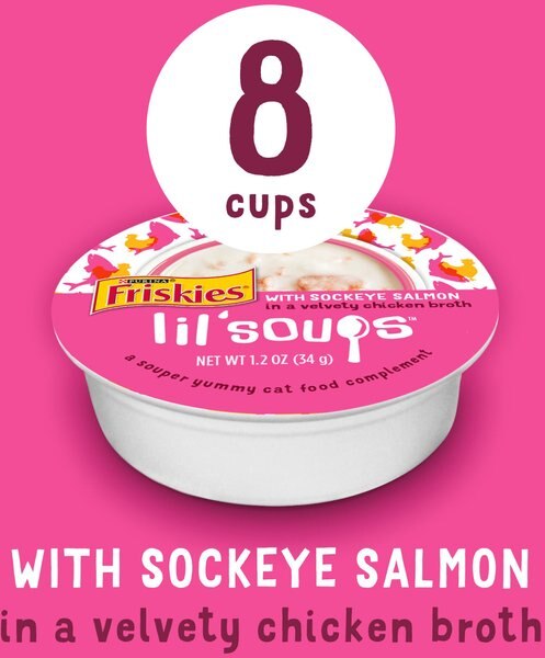 FRISKIES Lil' Soups with Sockeye Salmon in a Velvety Chicken Broth ...