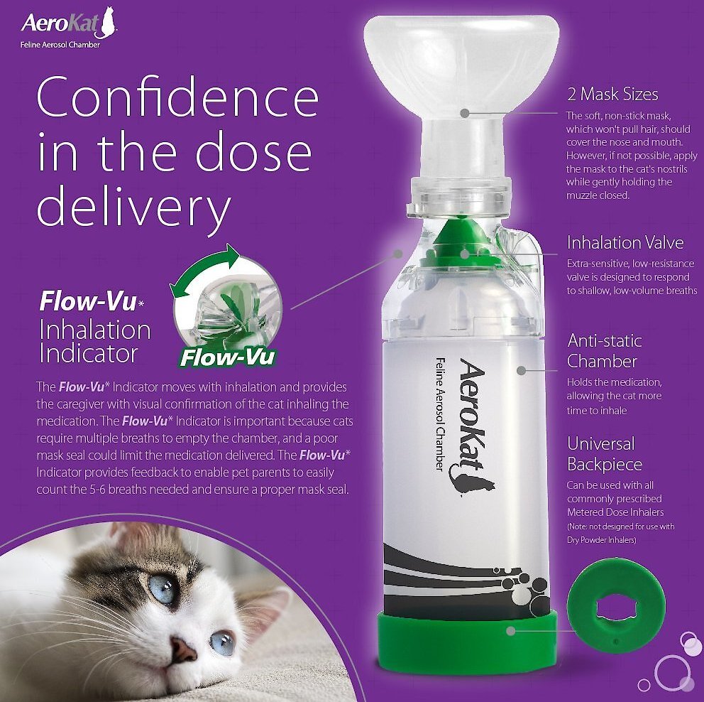 TRUDELL MEDICAL INTERNATIONAL AeroKat Cat Asthma Aerosol Chamber ...