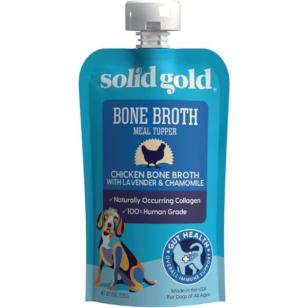 SOLID GOLD Chicken Bone Broth with Lavender & Chamomile Dog Food Topper ...