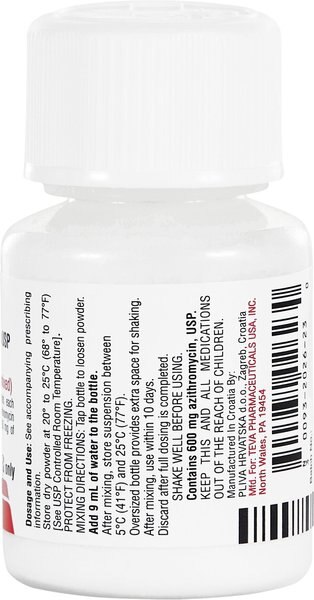 AZITHROMYCIN (Generic) Flavored for Oral Suspension, 200 mg/5 mL, 15-mL ...