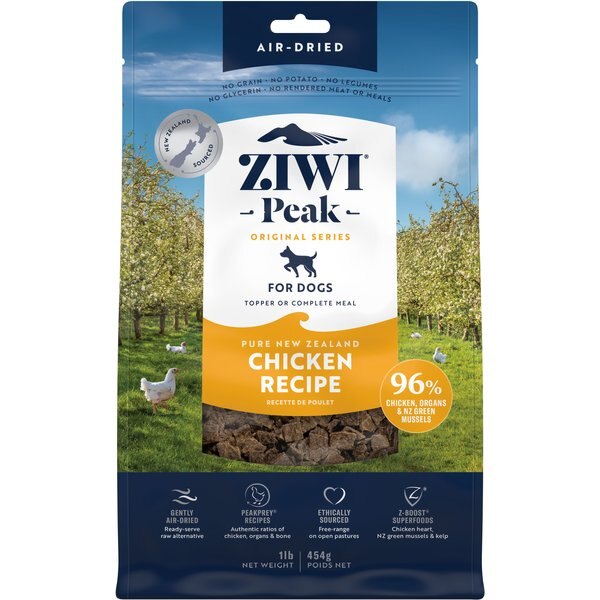 ZIWI Peak Chicken Grain-Free Air-Dried Dog Food, 1-lb bag - Chewy.com