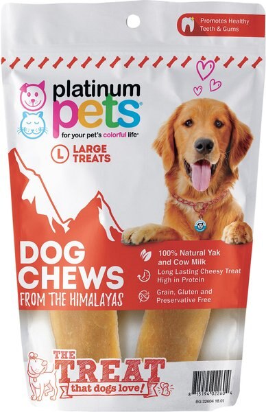 PLATINUM PET TREATS Dog Chews from the Himalayas Dog Treats, Large ...