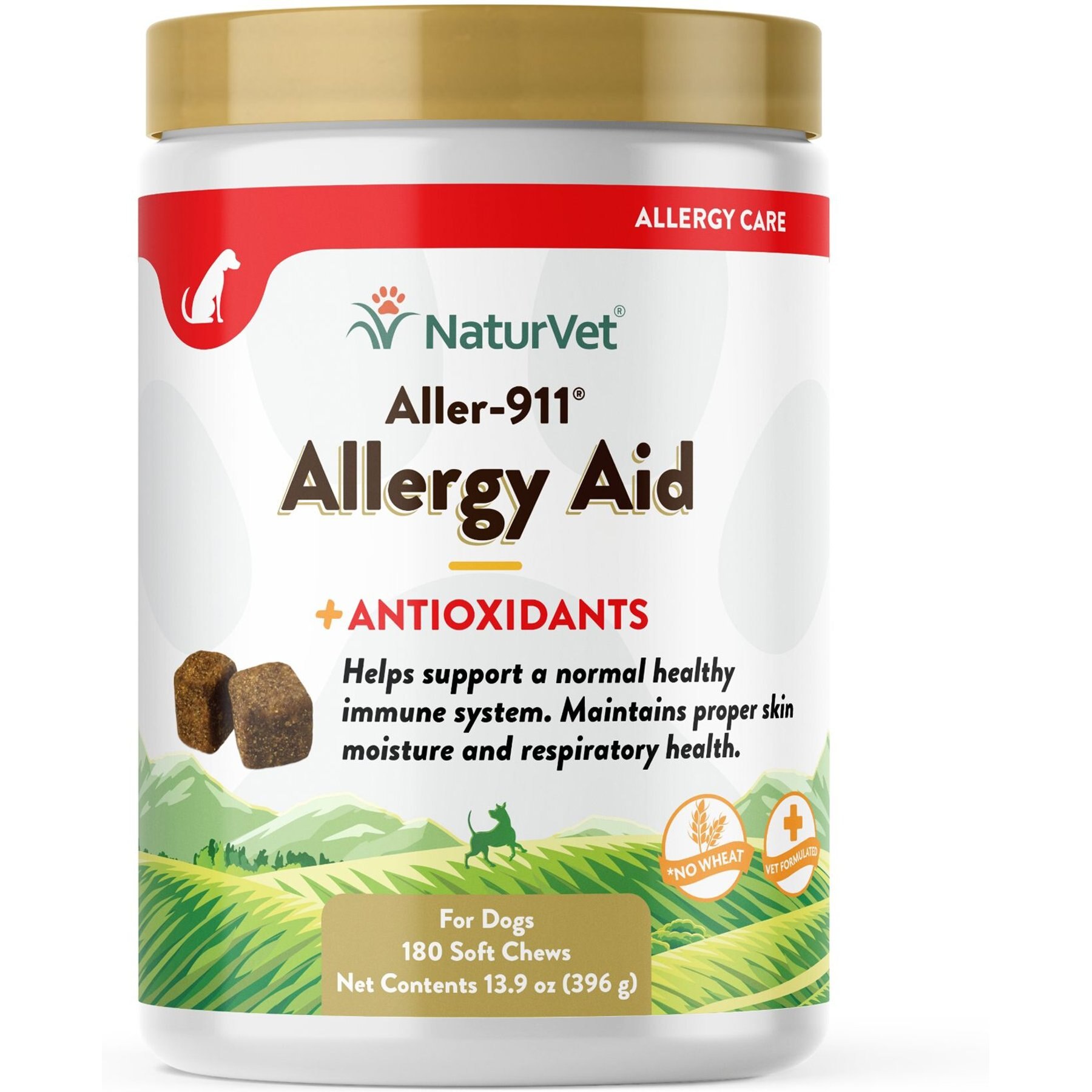 NATURVET Aller-911 Plus Antioxidants Soft Chews Allergy Supplement for ...