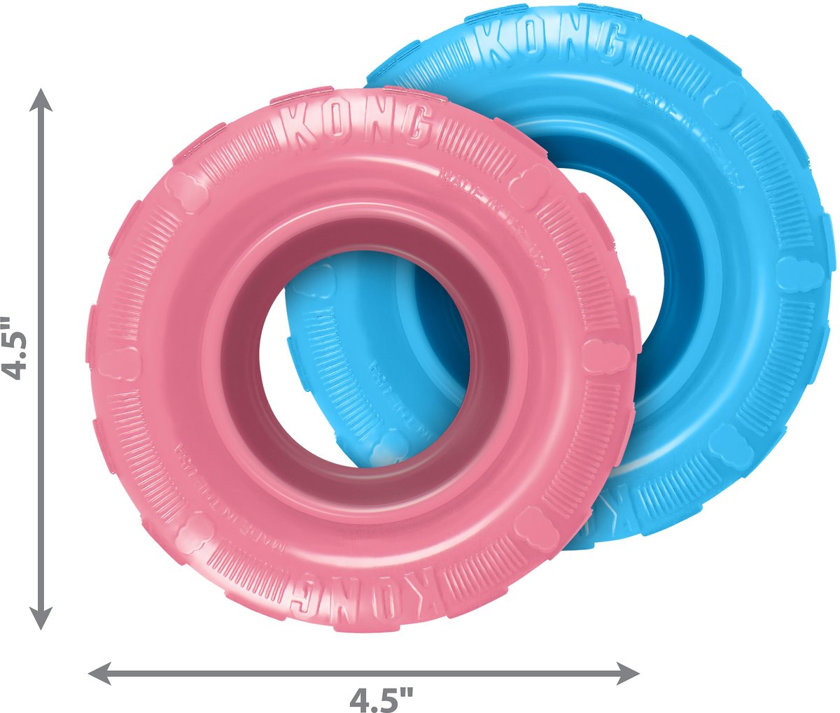 KONG Puppy Tires Dog Toy, Color Varies, Medium/Large - Chewy.com