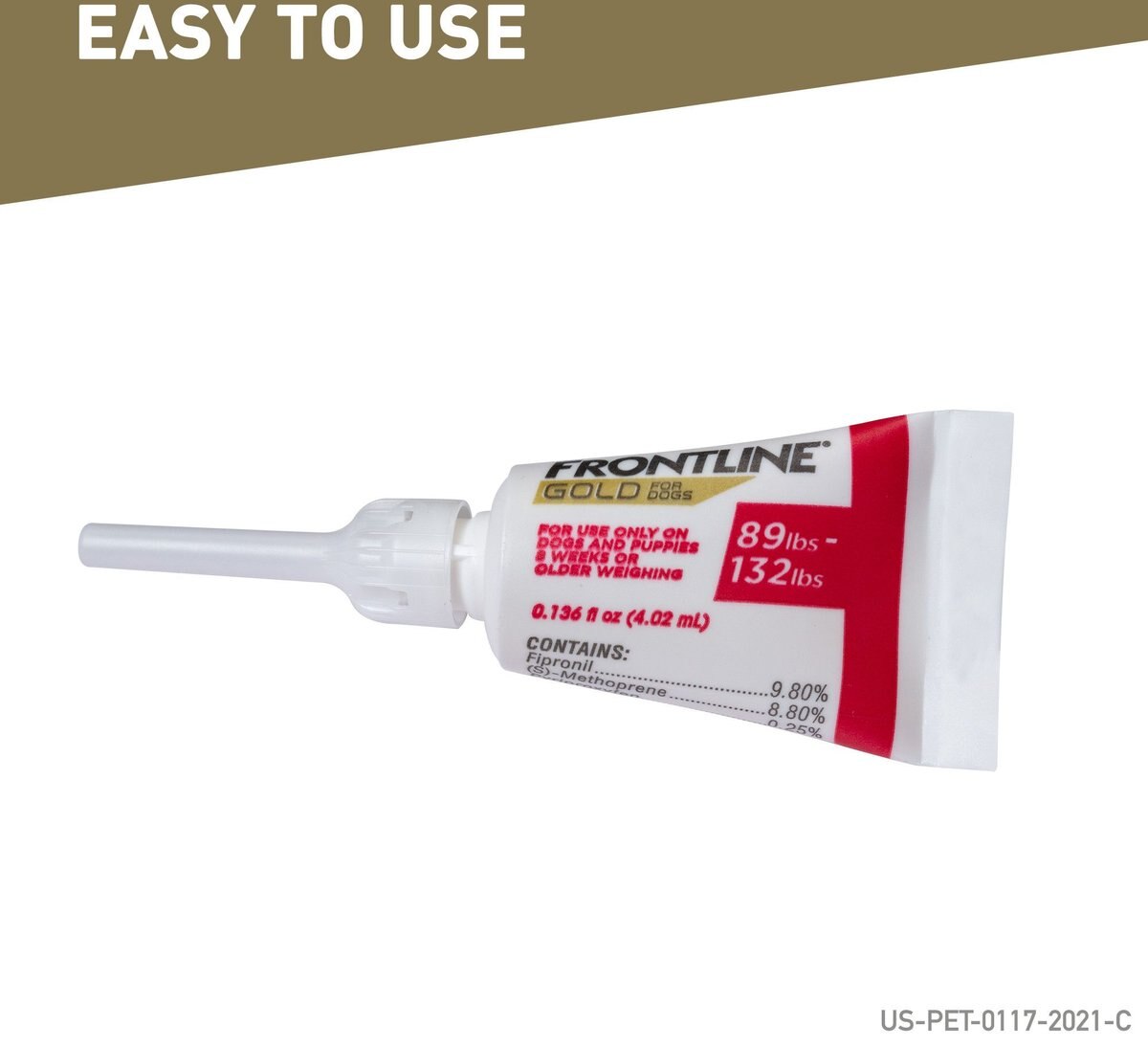 FRONTLINE GOLD for Dogs Flea & Tick Treatment (Extra Large Dog, 89-132 ...