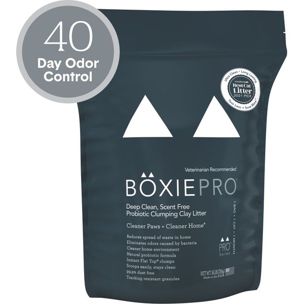 BOXIECAT Self-Cleaning Probiotic Clumping Clay Cat Litter, 16-lb bag ...