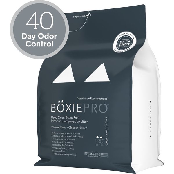 BOXIECAT Self-Cleaning Probiotic Clumping Clay Cat & Kitty Litter, 28 ...