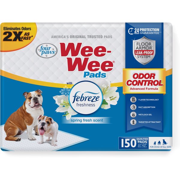 WEE-WEE Superior Performance Dog Pee Pads, X-Large: 28 x 34-in, 150 ...
