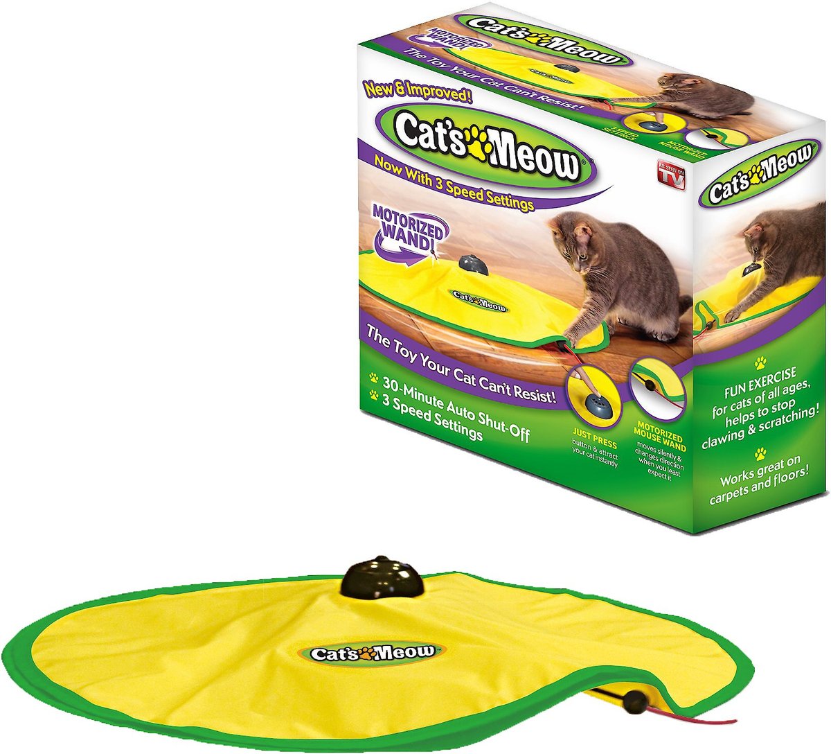 Discontinued - CAT'S MEOW Motorized Chaser Cat Toy - Chewy.com