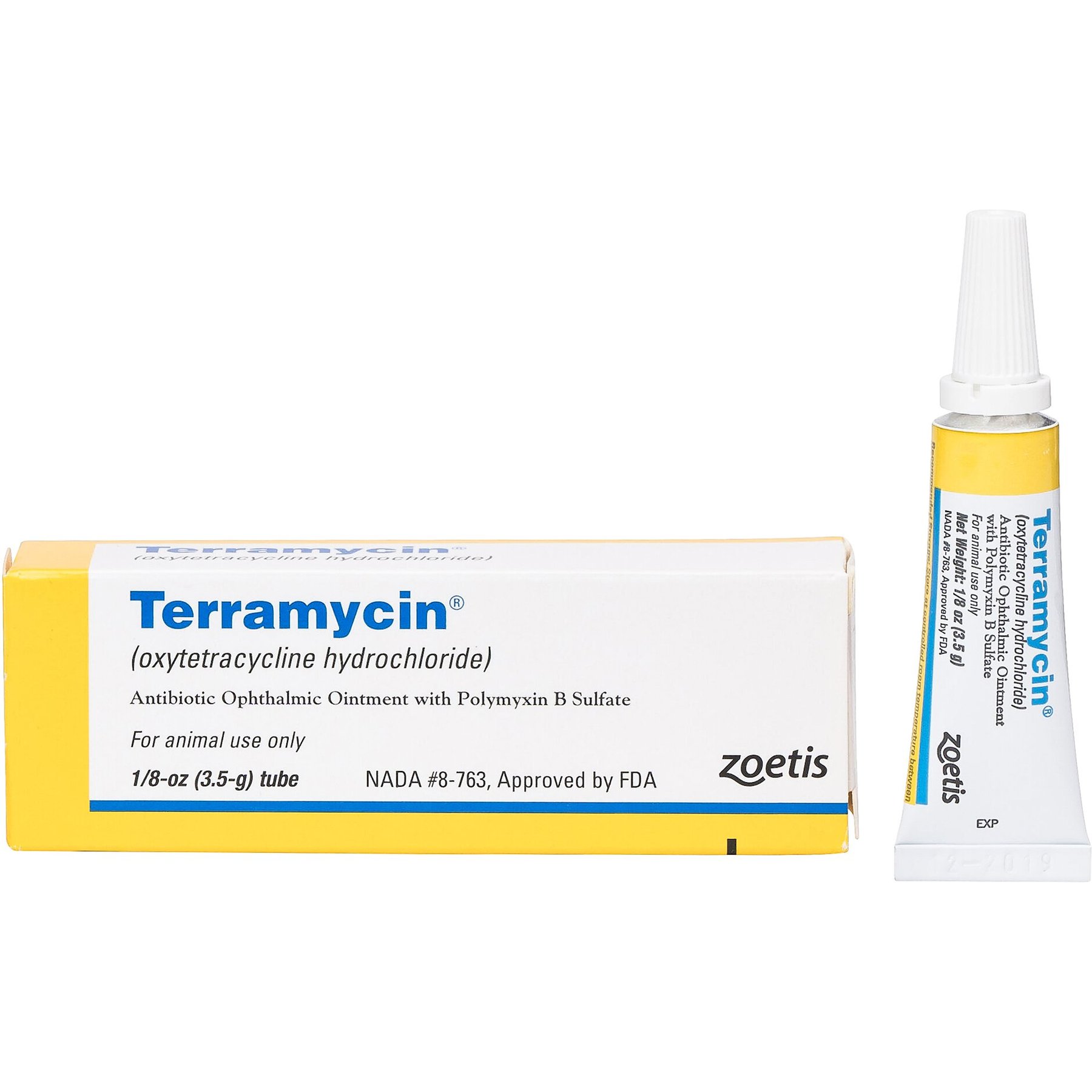 TERRAMYCIN Ophthalmic Ointment for Dogs, Cats & Horses, 3.5-g, 1 count ...