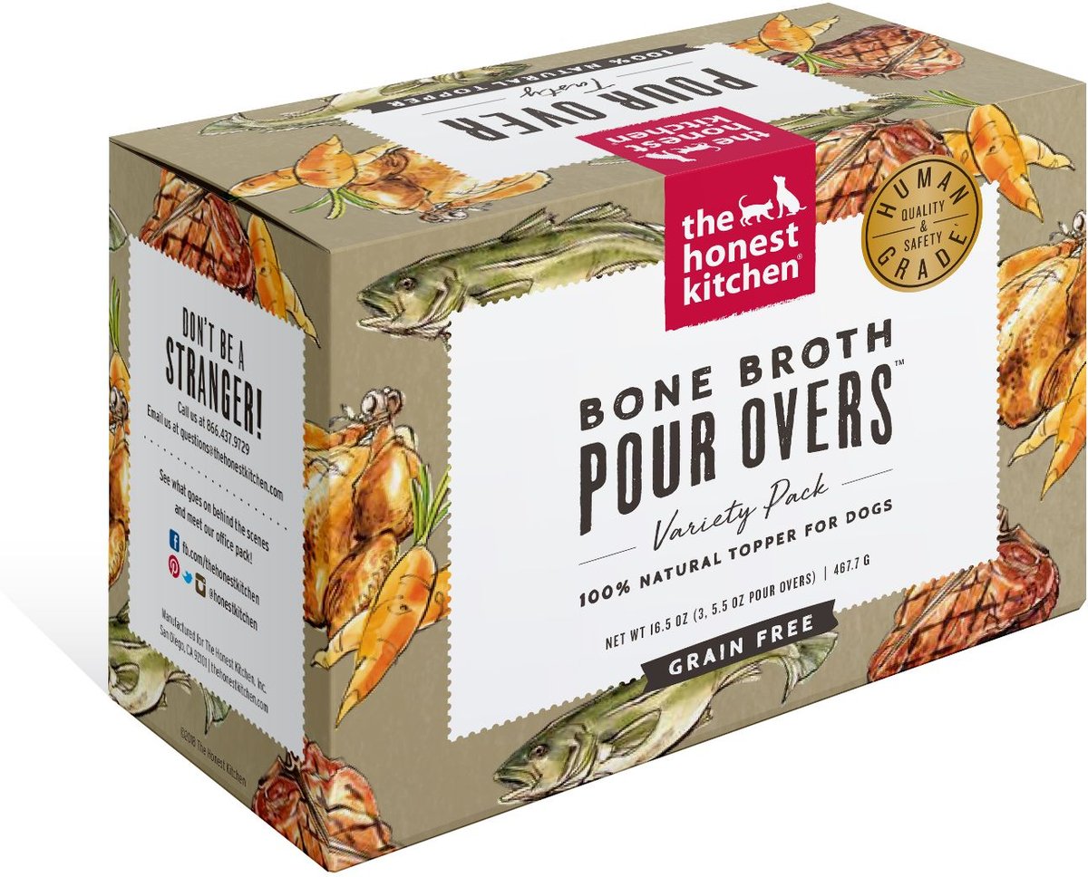 THE HONEST KITCHEN Bone Broth POUR OVERS Variety Pack Wet Dog Food ...