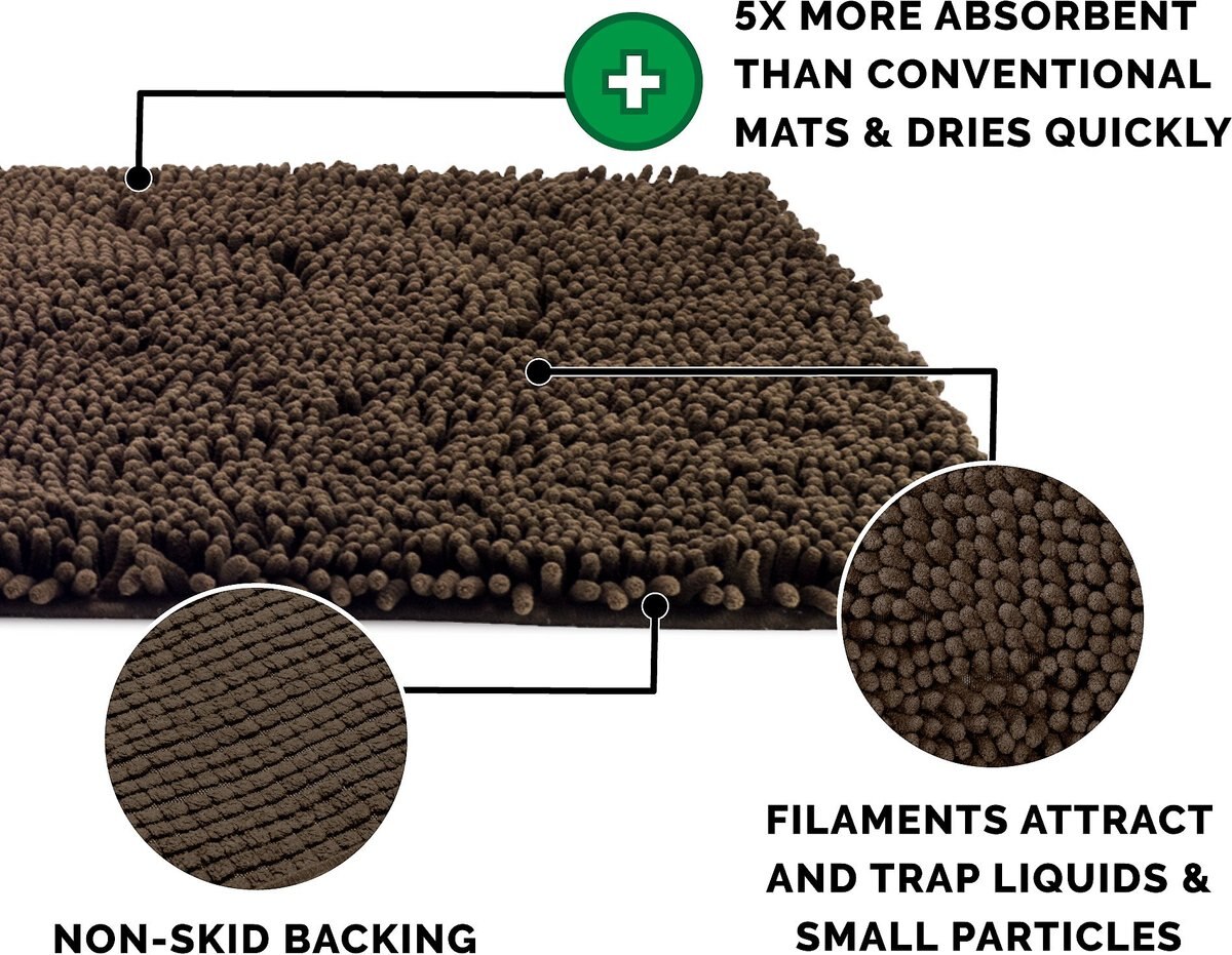 FURHAVEN Muddy Paws Towel & Shammy Dog Mat, Mud, Runner - Chewy.com