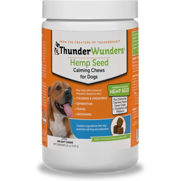 THUNDERWUNDERS Melatonin Calming Dog Chews, 180 Count - Chewy.com