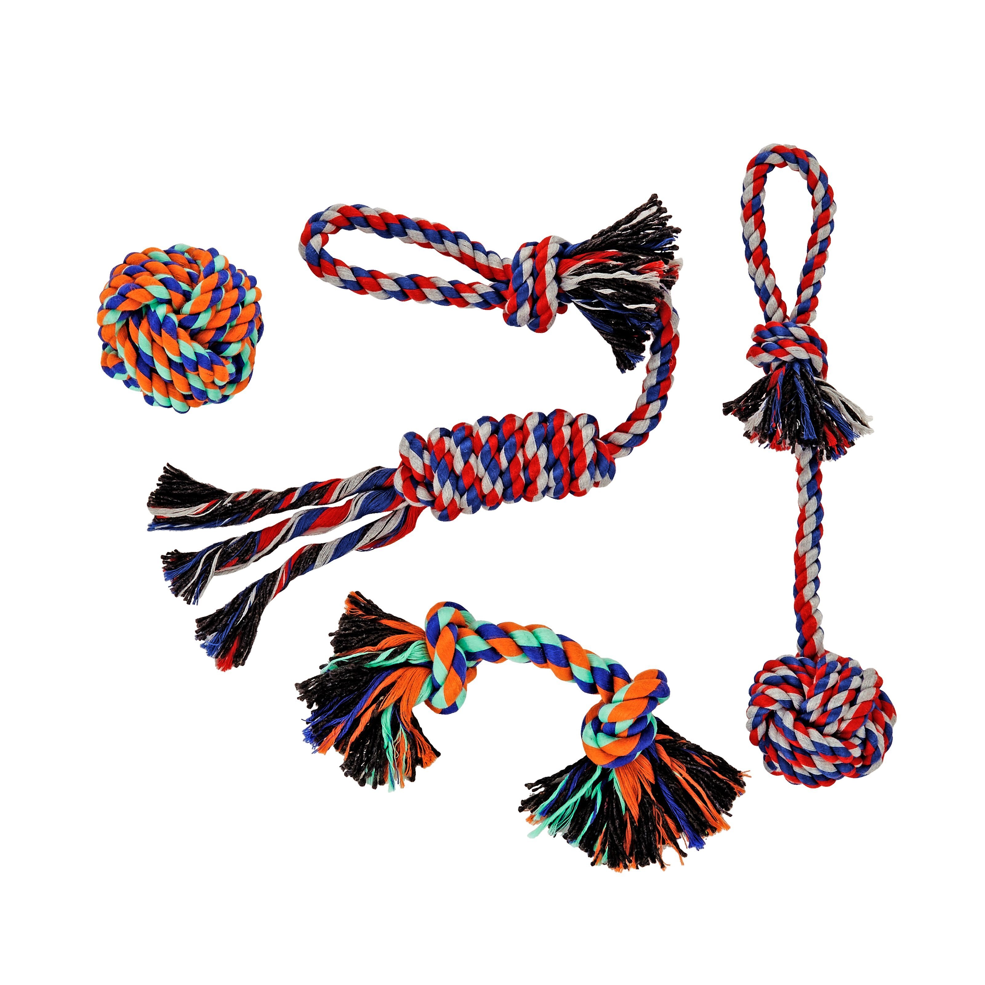 Questions and Answers about FRISCO Rope Multipack Dog Toy