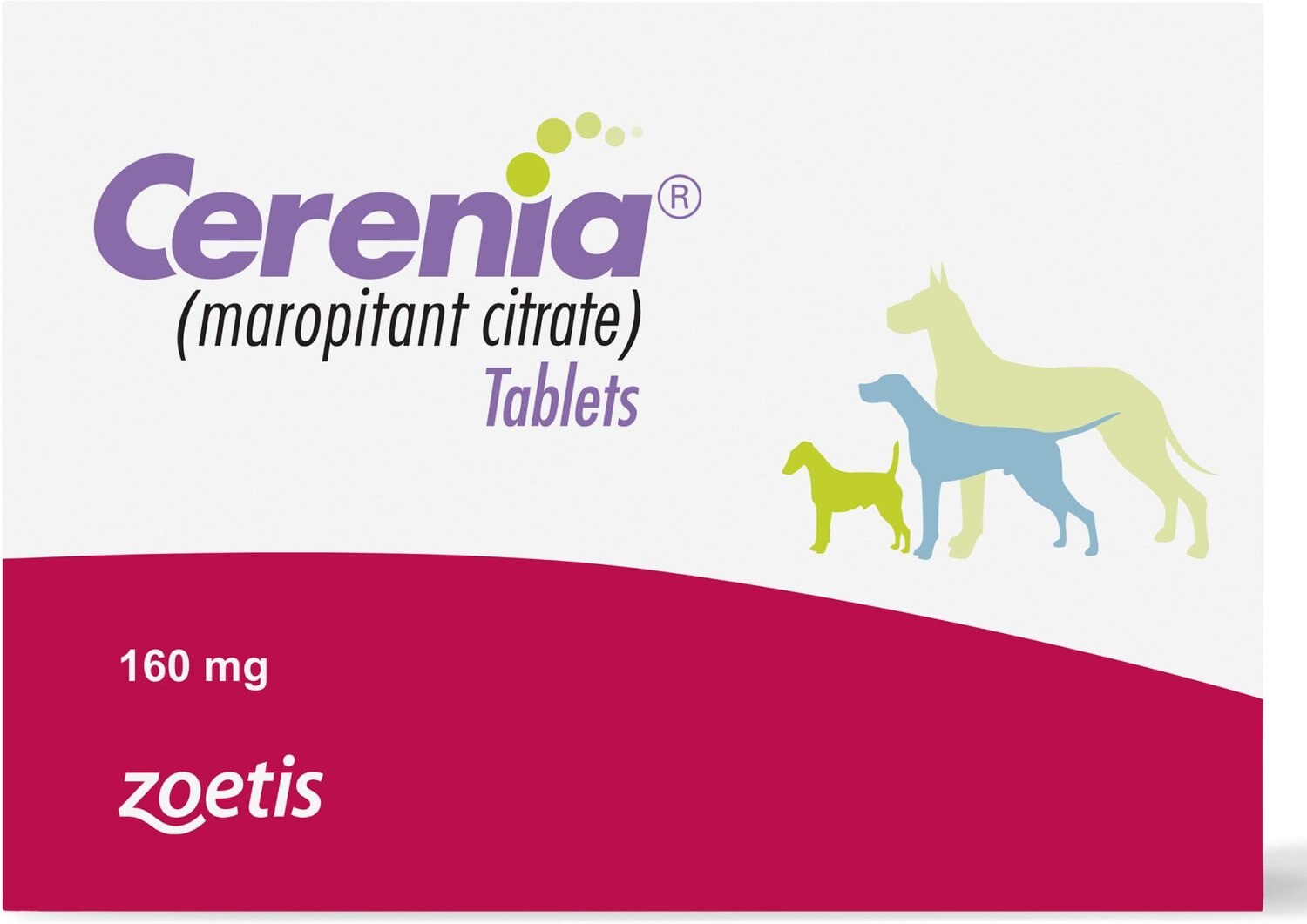 CERENIA (Maropitant Citrate) Tablets for Dogs, 160-mg, 4 tablets ...