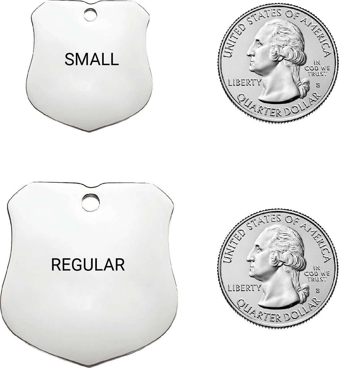 FRISCO Stainless Steel Personalized Dog & Cat ID Tag, Badge, Regular ...