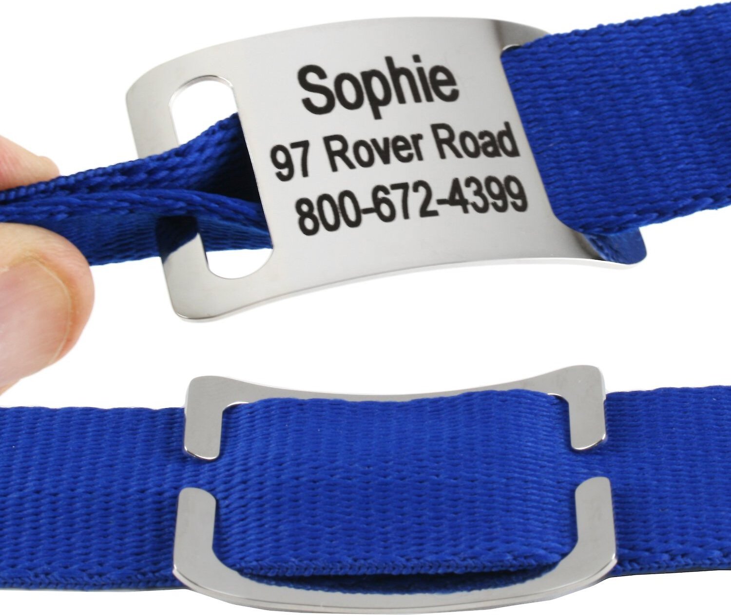 FRISCO Stainless Steel Slide-On Personalized Dog & Cat Tag, Open Design ...