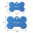 GOTAGS Anodized Aluminum Personalized Dog ID Tag, Bone, Blue, Regular ...
