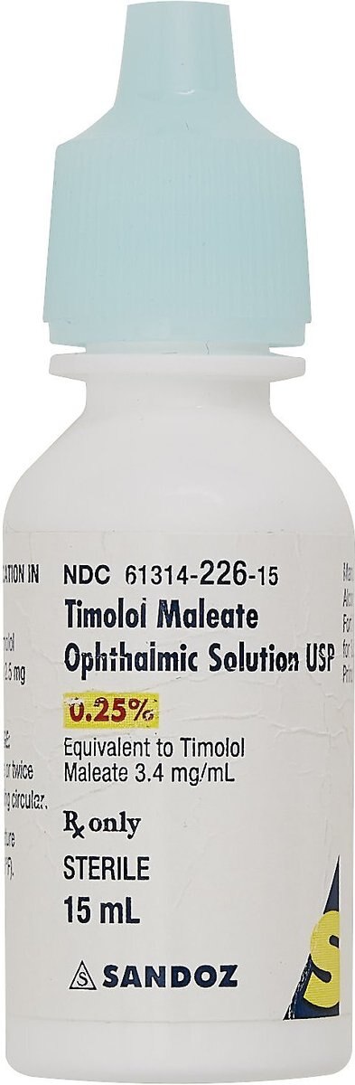 TIMOLOL Maleate (Generic) Ophthalmic Solution 0.25%, 15-mL - Chewy.com