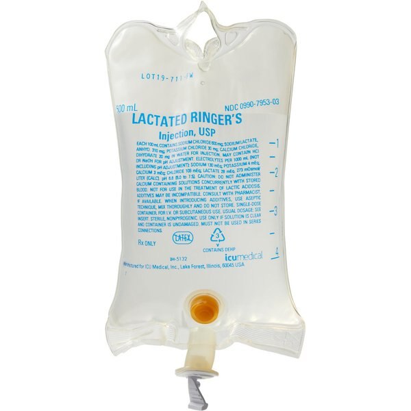 ICU MEDICAL Lactated Ringers Electrolyte Injection Solution, 500-mL ...