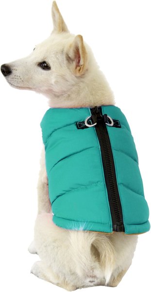 Discontinued - GOOBY Padded Dog Vest, Turquoise, X-Large - Chewy.com