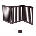 INTERNET'S BEST Traditional Pet Gate, Espresso, 24-in, 3-Panel - Chewy.com