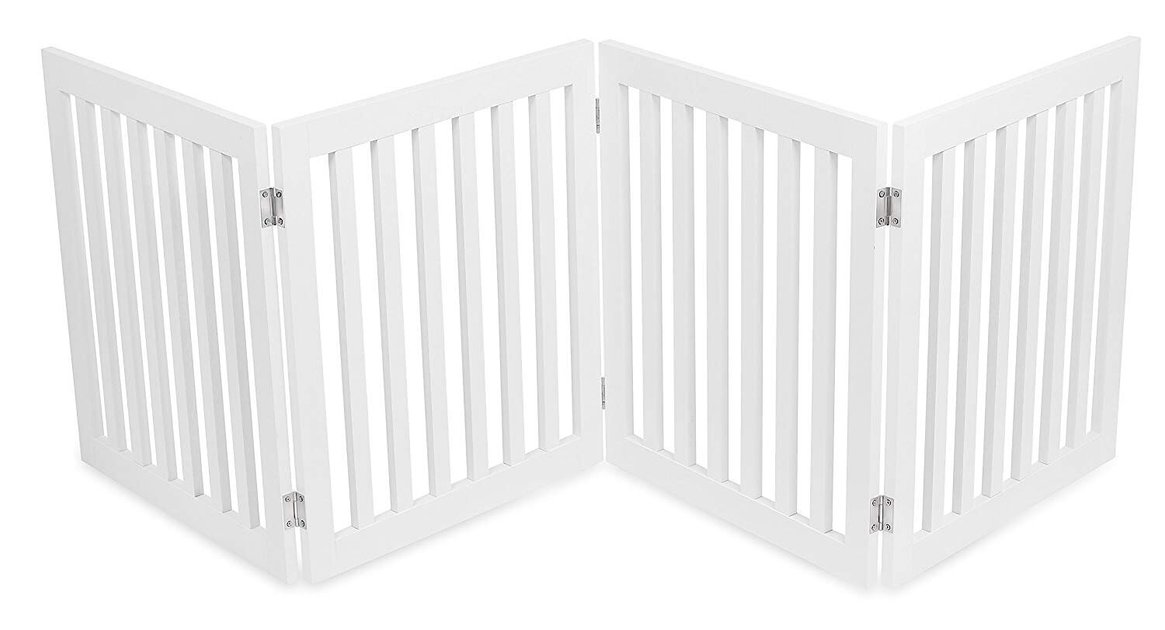 INTERNET'S BEST Traditional Pet Gate, White, 24-in - Chewy.com