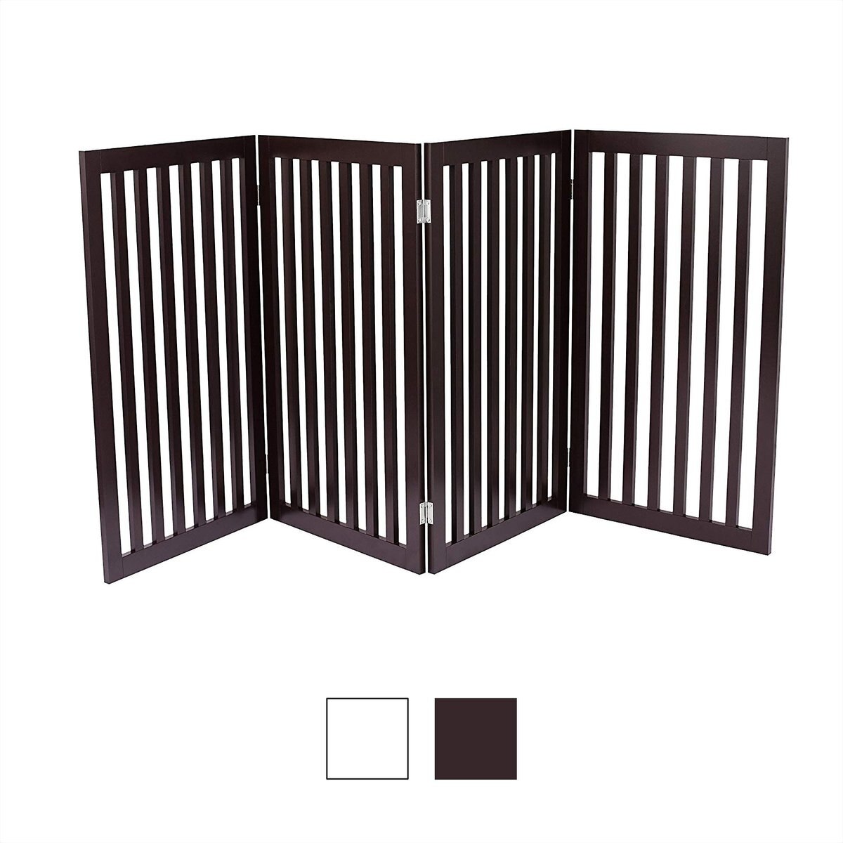 INTERNET'S BEST Traditional Pet Gate, Espresso, 36-in, 4-Panel - Chewy.com