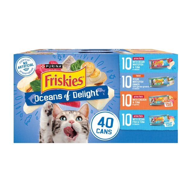 FRISKIES Oceans of Delight Variety Pack Canned Cat Food, 5.5-oz, case ...