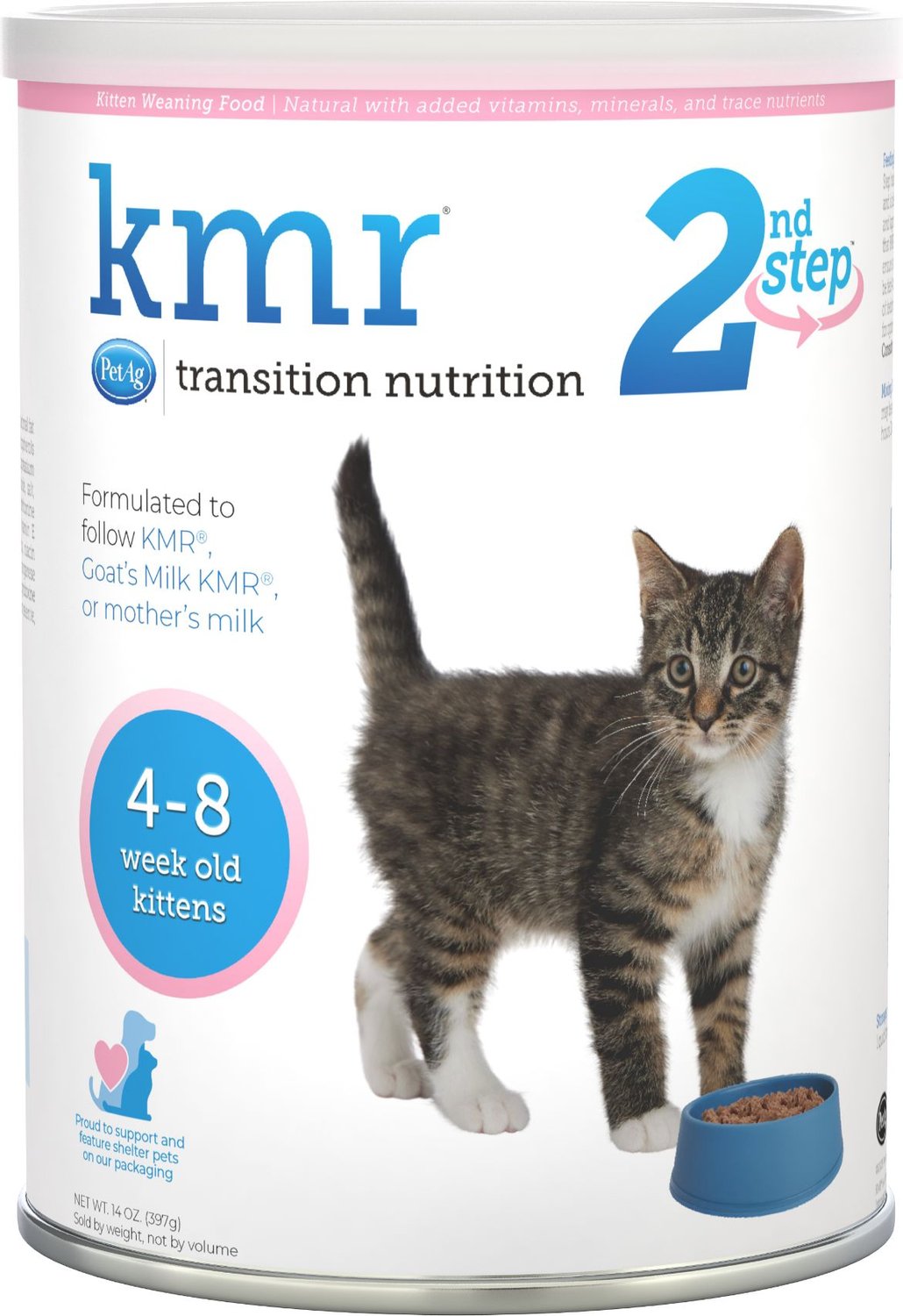 PETAG KMR 2nd Step Weaning Kitten Food Supplement, 14-oz can - Chewy.com