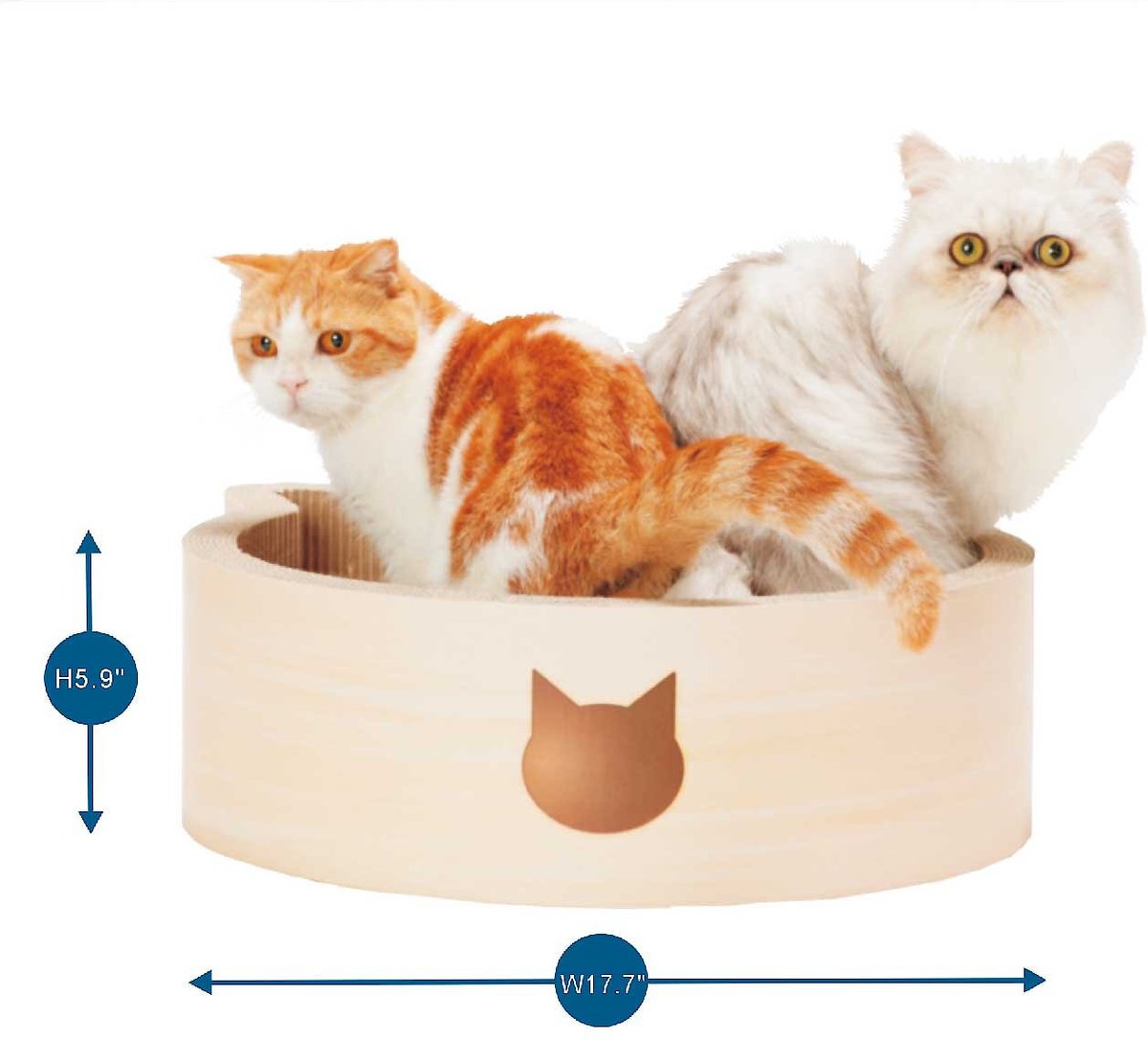 NECOICHI Cat Head Scratcher Bed, Large - Chewy.com