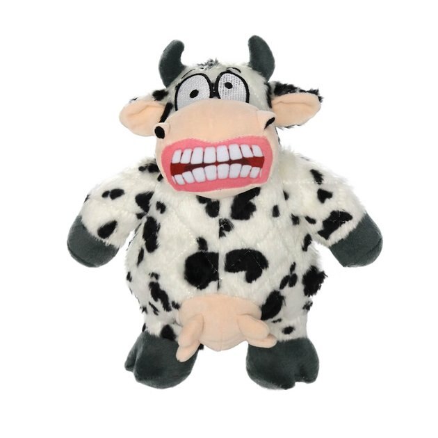 MIGHTY Angry Animals Cow Squeaky Plush Dog Toy, Large - Chewy.com