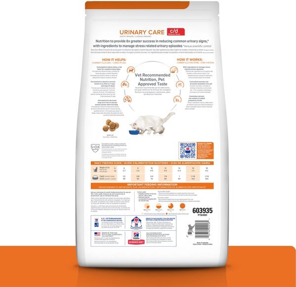 HILL'S PRESCRIPTION DIET c/d Multicare Stress Urinary Care with Chicken ...