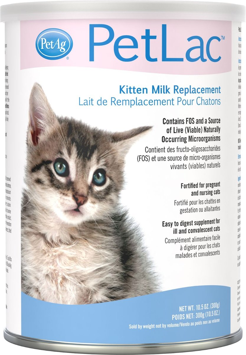 PETAG PetLac Kitten Milk Replacement Powder for Kittens, 10.5-oz can ...