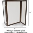 PETFUSION Modest Cat Litter Box Privacy Screen, Brown, Large - Chewy.com