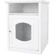 FRISCO Decorative Side Table Cat Litter Box Cover, White - Chewy.com