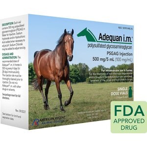 ADEQUAN EQUINE (polysulfated glycosaminoglycan) Injectable for Horses ...