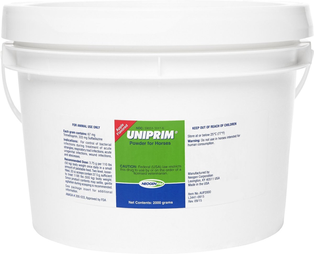 UNIPRIM Powder for Horses Apple Flavor, 2000-gm - Chewy.com