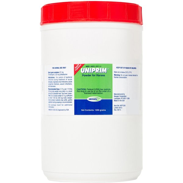 UNIPRIM Powder for Horses Apple Flavor, 1200-gm - Chewy.com