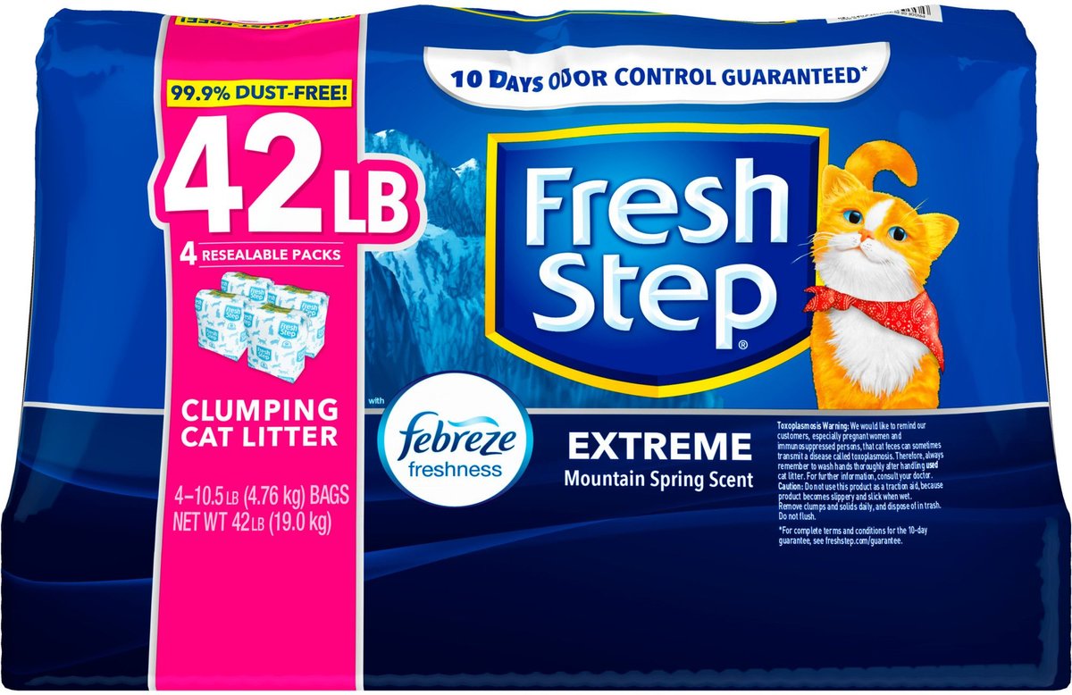 FRESH STEP Extreme Odor Control Febreze Scented Clumping Clay Cat ...